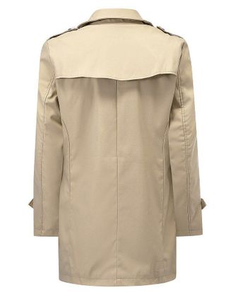 AlltheMen Trenchcoat zweireihig Herren eleganter Kurzmantel Mittellange Herbstjacke