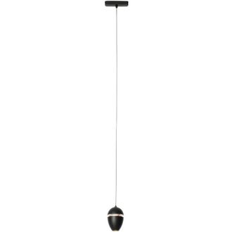 QAZQA Moderne schwarze Pendelleuchte f&uuml;r 1-phasiges Schienensystem inkl. led - Magnetic Eggy