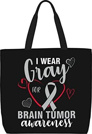 Generic Sac Fourre-Tout Sensibilisation Aux Tumeurs C&eacute;r&eacute;brales Sac De Shopping Pliable Lavables Sacs En Toile Pour Femmes, Pour &Eacute;cole, Voyage, Femmes, Shoppin