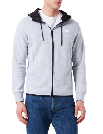 Jack & Jones Herren Jcoair Sweat Zip Hood Sn Kapuzenjacke, Light Grey Melange, L EU
