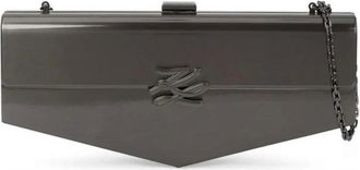 Karl Lagerfeld Femme, Sacs, Gris, Taille: ONE Size Studio Autograph Clutch
