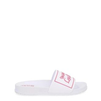 Versace Jeans Couture Logo Slides - - Shoes - Damen - Wei&szlig; - 35 EU