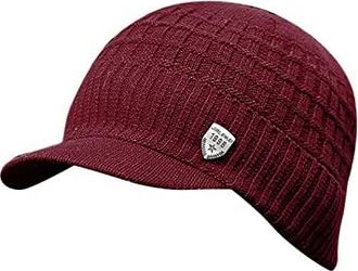 Generic Casquette de baseball en laine tricot&eacute;e pour femme, Rouge, Taille unique