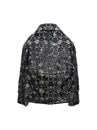 Comme Des Gar&ccedil;ons Womens Bicolor Polyethylene Leather Jacket Clothing