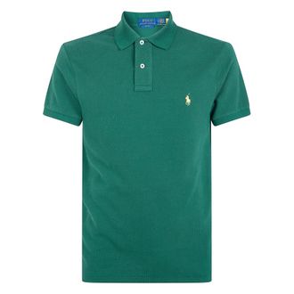 Polo Ralph Lauren Homme, Tops, Vert, Taille: XL Polo &agrave; manches courtes en maille avec logo classique