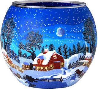 Kerzenfarm Hahn 21821 Leuchtgläser, Glas, bunt, 11.0 x 11.0 x 9.0 cm