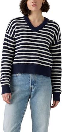 Levi's Femme Pull col V Reese Parisienne Stripe Peacoat Cotton Blue L