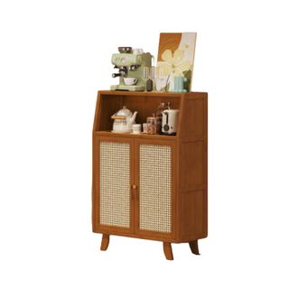 Generic Ger&auml;umiger, freistehender Schrank aus Holz mit bel&uuml;fteten Schrankt&uuml;ren und verbreiterter Arbeitsfl&auml;che, geeignet for Schlafzimmer und Eingangsbereiche