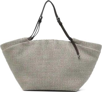 Brunello Cucinelli Sac Port&eacute; &Eacute;paule - Blanc