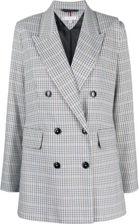 Tommy Hilfiger Small Check Relaxed DB Blazer - - Jackets - Damen - Blau - M