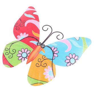 BESPORTBLE Eisernes Wandornament Schmetterling Metall Wandbehang mit Haken Wohn und Gartendekoration