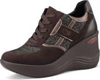 Queen Helena Baskets Hautes Baskets compensées pour femme X31-39, X31 40 Marron, 40 EU