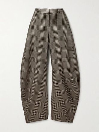 Acne Studios Barrel-hose Aus Webstoff Mit Karomuster - Braun