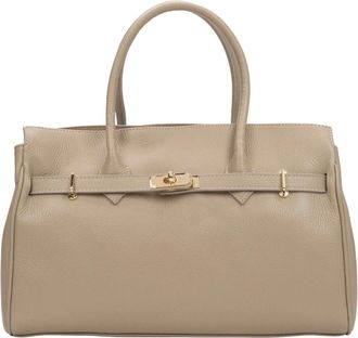 Estro & Luminara Femme, Sacs, Beige, Taille: ONE Size Grand sac &agrave; poign&eacute;e sup&eacute;rieure