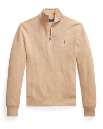 Ralph Lauren Mesh-Troyer aus Baumwolle mit Poloreiter-Stickerei in