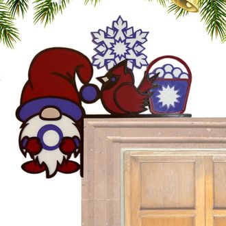 Generic Weihnachtst&uuml;r-Ecke | Niedliche T&uuml;rverkleidung aus Holz | Fensterbankdekoration, Wanddeko f&uuml;r Zuhause, lustiger dekorativer Rahmen f&uuml;r Innenr&auml;ume