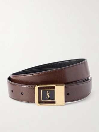 Saint Laurent Ceinture En Cuir La 66 - Marron