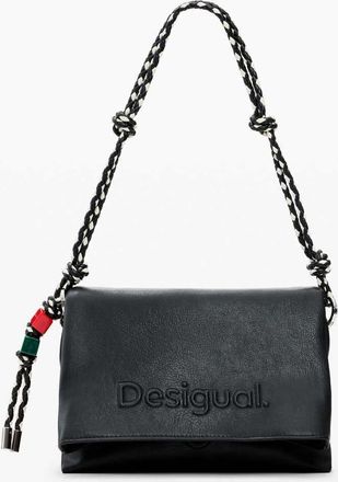 Desigual Mittelgro&szlig;e Tasche in Schwarz mit Logoanh&auml;nger