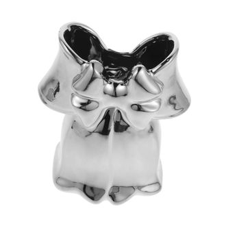 Garneck Keramik Blumenvase mit Schleifenform Porzellan Tischvase für Wohnzimmer Büro und Regal Vielseitiger Blumenhalter für Frische und Getrocknete Blumen Mi