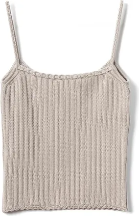 Lanvin Ribbed Viscose Tank Top - Gray
