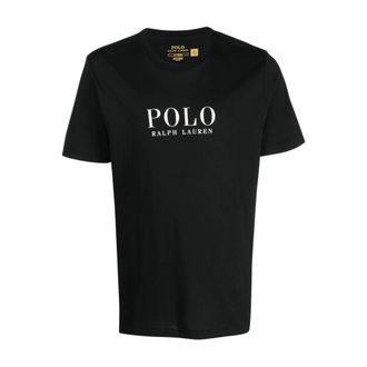 Polo Ralph Lauren Homme, Tops, Noir, Taille: XL T-shirt &agrave; col rond avec logo