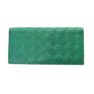 Bottega Veneta Pre-owned Intrecciato Long Wallet Leather Wallet - Homme - Pre-owned - Vert - Taille: ONE Size