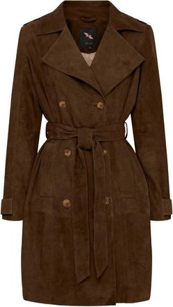 BTF-CPH Wildleder-Trenchcoat - - Coats - Damen - Braun - XS