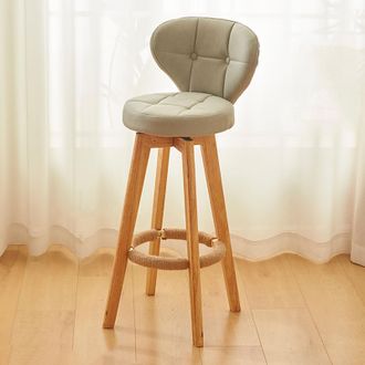 Generic 29,5 Barhocker In Thekenhöhe, 2er-Set - Drehbare Barhocker Aus Kunstleder Mit Beinen Und Fußstütze Aus Massivholz, Gepolsterte Inselstühle for Küche, 