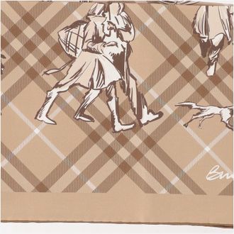 Burberry Silk Novacheck Scarf - Beige