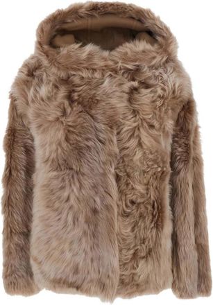 Yves Salomon Wendbare Toscana Lammfell-Kapuzenjacke - - Jackets - Damen - Braun - S