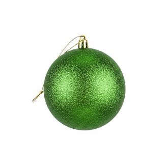 Shatchi 20 cm gro&szlig;e, dunkelgr&uuml;ne Weihnachtskugel, PVC, bruchsicher, glitzernd, Festliche Weihnachtsbaum-H&auml;ngedekoration, rundes Ornament f&uuml;r Ferienwohnung