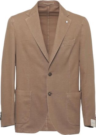 Lubiam Homme, Vestes, Brun, Taille: M Veste en coton et lin