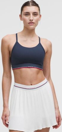 lululemon Brassière Flow Y maintien moyen Logo Bonnets B et C pour Femmes - Bleu - Taille 12