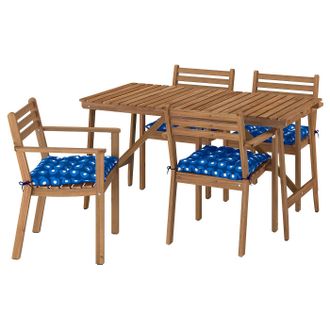 IKEA ASKHOLMEN Tisch+4 Armlehnst&uuml;hle/au&szlig;en