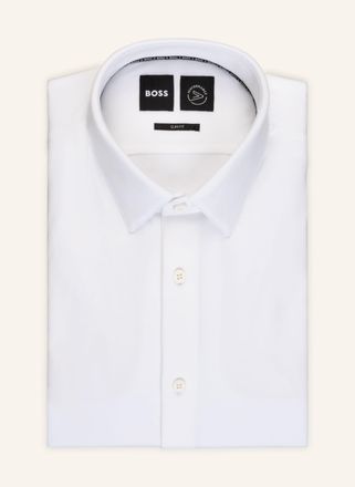 HUGO BOSS Jerseyhemd Hank Slim Fit weiss