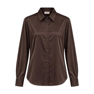 Marella Chemise Emmedro - Femme - Blouses et Chemises - Brun - Taille: 38 FR