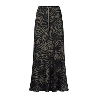 Riani Satinrock mit Zebramuster - - Skirts - Damen - Grau - S
