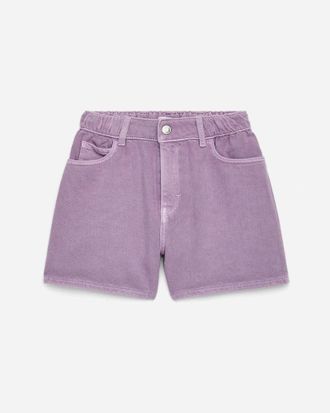 Arket Bestickte Jeansshorts -Lila