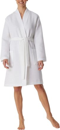 Schiesser Damen Bade-und Saunamantel-Waffel Pique Bademantel, Weiss_178411, XL