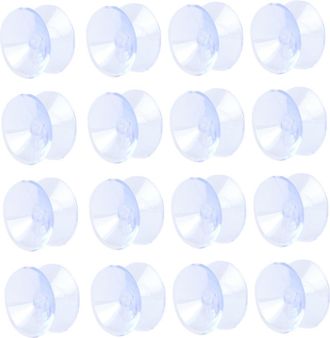 NUOBESTY 30 Stück Teiliges Doppelseitiger Transparenter Saugnäpfe aus Robustem PVC rutschfeste Tisch saugknöpfe für Glasplatten Wiederverwendbar Starke Haftung