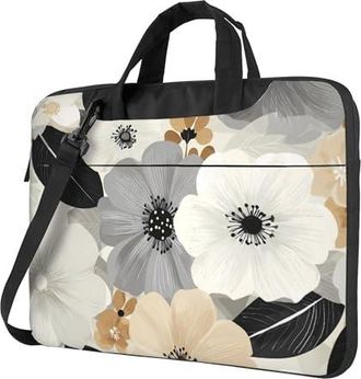 Generic Housse de protection pour ordinateur portable de 15,6 avec bandouli&egrave;re - Motif floral aquarelle - Pour homme et femme, multicolore, 15.6 inch