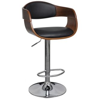 vidaXL Vidaxl - Tabouret de bar Bois courb&eacute; et similicuir