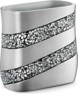 Creative Scents dwellza Silber Mosaik Badezimmer Trash Can (27,9 x 14 x 27,9 cm) Dekorative wastebasket- Harz Papierkorb baskets- Cool Fashion Design-Platz freundlich