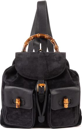 Gucci Crossbody Bags - Large Bamboo Backpack - Gr. unisize - in Blau - f&uuml;r Damen