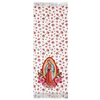 Generic Ch&acirc;le Vierge Marie, doux et chaud &agrave; motif floral catholique pour la maison - Couverture pour femme, pour pri&egrave;re, voyage, h&ocirc;tel, jardin, int&eacute;rieur, ext