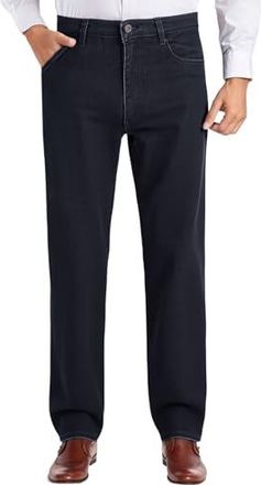 Generic Jean Homme Jean Homme Regular Jeans Homme Confortable Classique Pantalon en Jean Coupe Droite Montante D&eacute;contract&eacute;e Automne - Tissu Durable, Confort Q