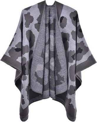 Generic Poncho Femme Hiver Chaud Chale Femme Hiver Chaud Cape Femme Effet enveloppant Ch&acirc;le Ouvert Tricot &Eacute;pais Tr&egrave;s Pour Ext&eacute;rieur Automne