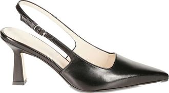 Anna F. Spitze Slingback-Pumps - Schwarz