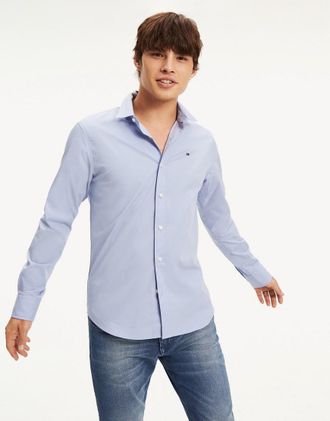 Tommy Jeans Chemise slim en tissu stretch - Bleu