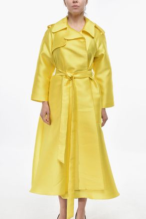 Super Blond Wickel-Trench LANVIN aus Satin in Seidenmischung Super Blond